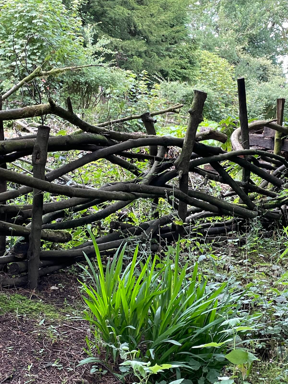 Garden Fence From Branches Bamboo Branch Fence Panel