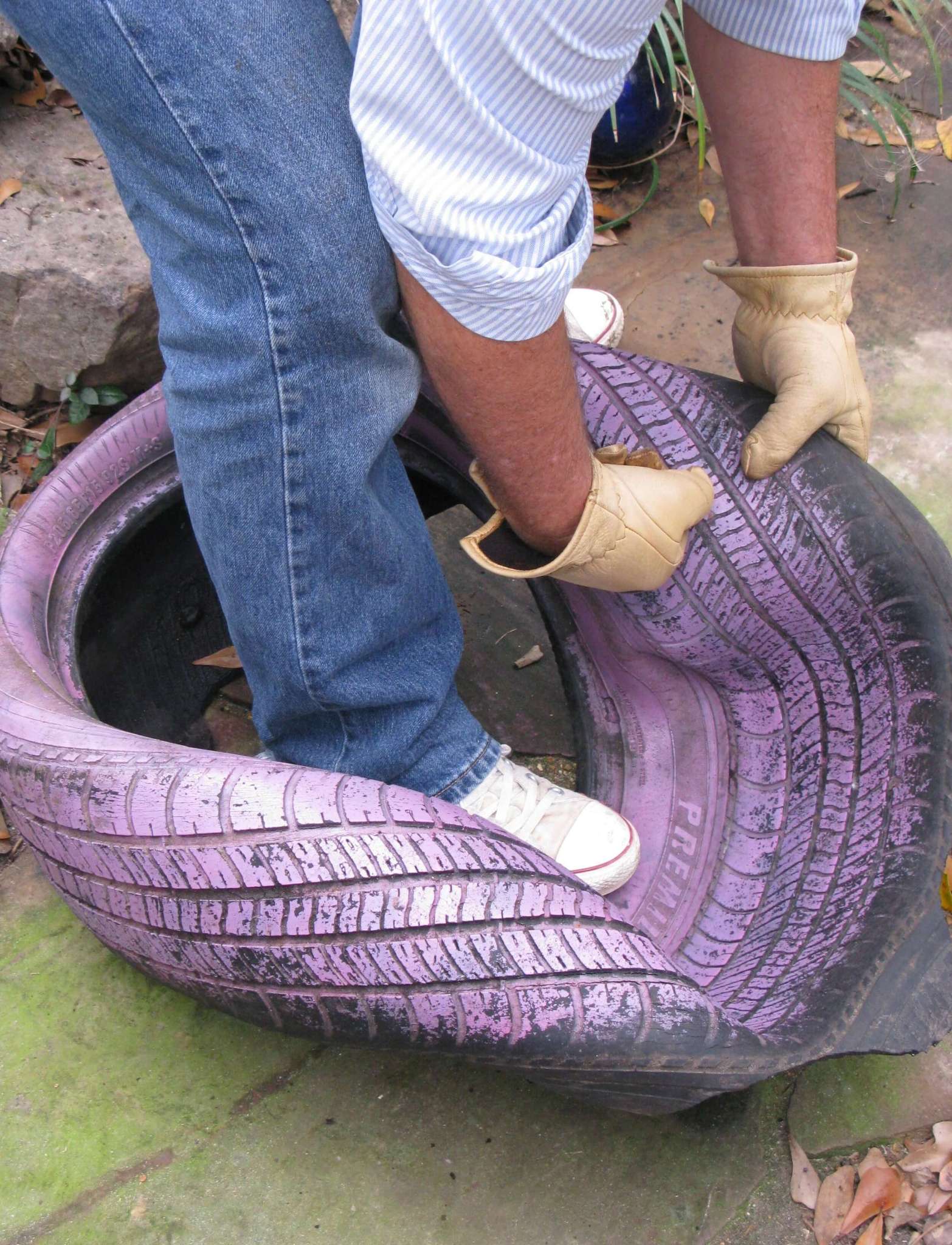 TIRE PLANTER – Rolling with Recycling – Felder Rushing's Blog